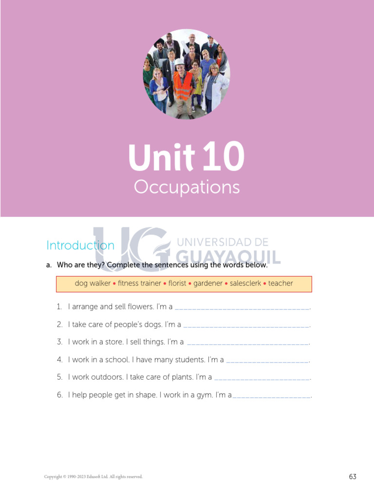 Basic1 - Workbook - 2023 (1) - 64-69 UNIT 10 | PDF | Floristry