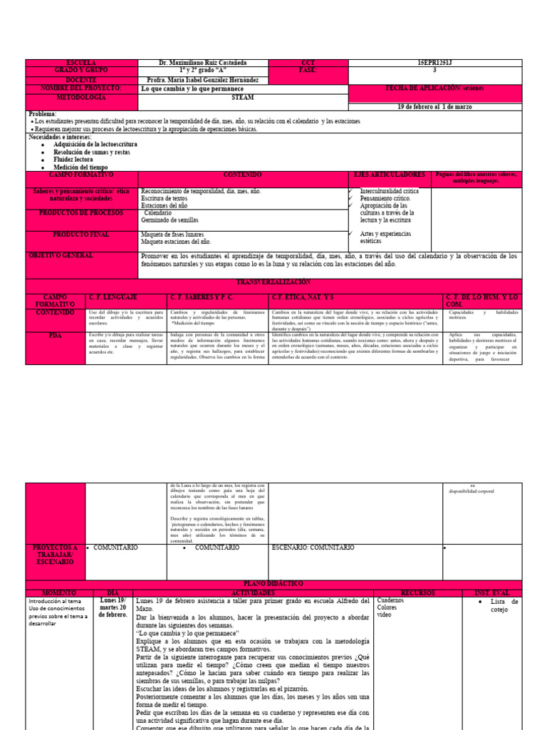 Aprendizaje de Temporalidad en Niños | PDF | Calendario