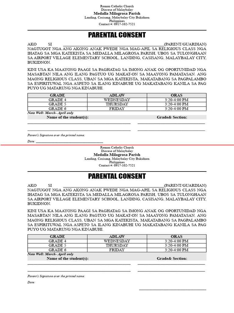 Parental Consent | PDF