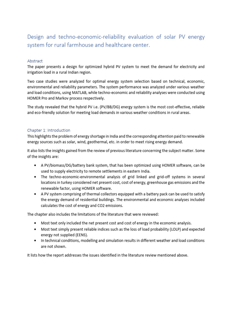 Core Paper Review | PDF | Photovoltaics | Photovoltaic System