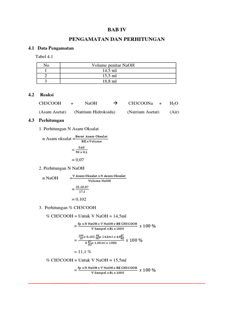 BAB IV Kimia Asetat (1) - 1 | PDF