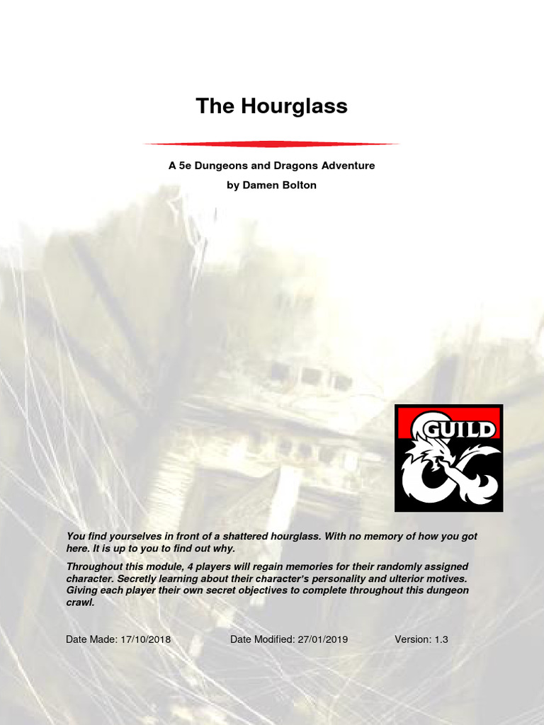 The Hourglass dnd adventure pdf | PDF | Necromancy