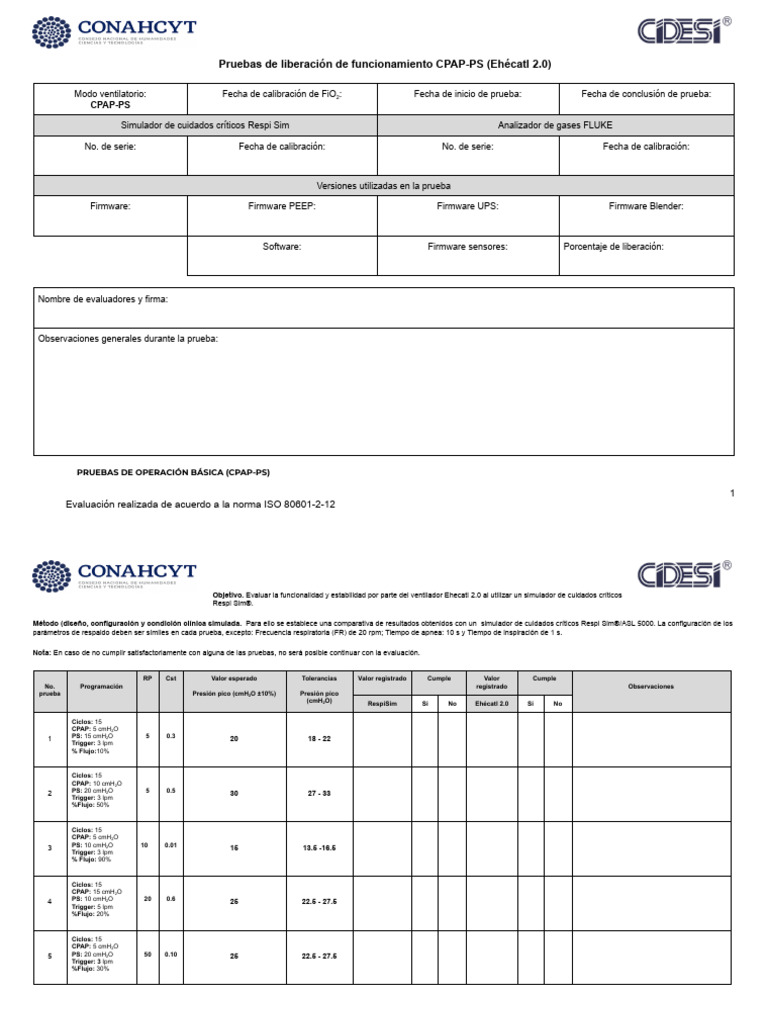 Formato Pru - Lib CPAP-PS | PDF | Neumología