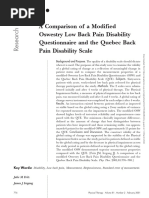 OrthoToolKit Modified Oswestry Low Back Pain Disability Questionnaire ...