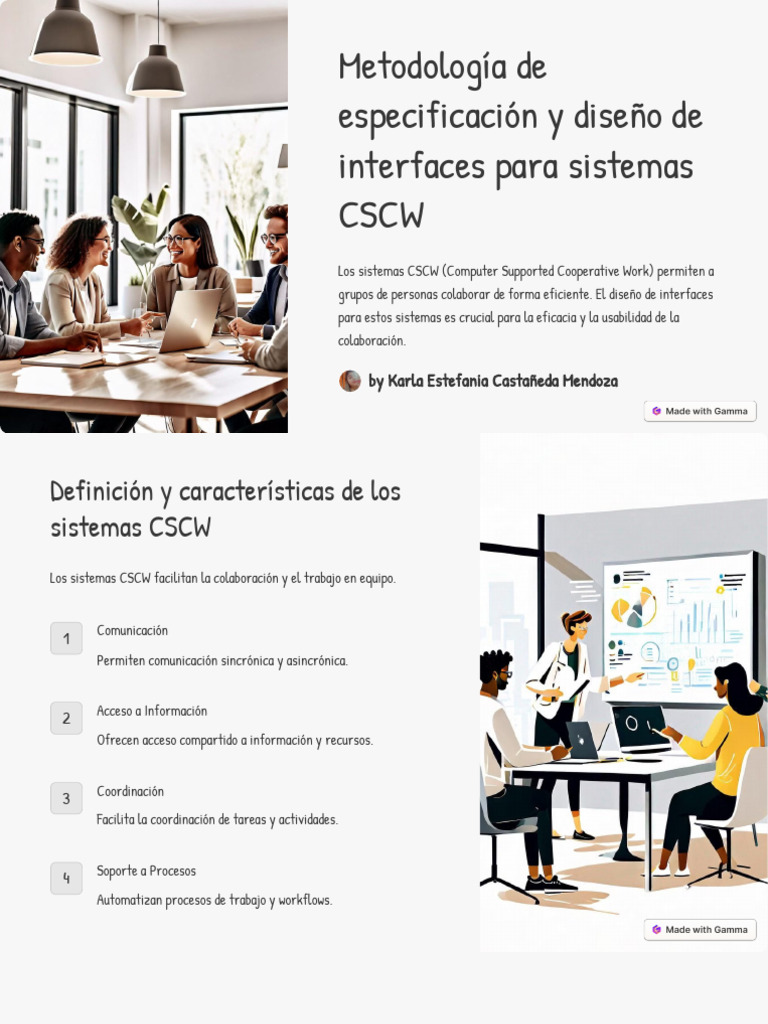 Metodologia de Especificacion y Diseno de Interfaces para Sistemas CSCW | PDF | Interfaz de ...
