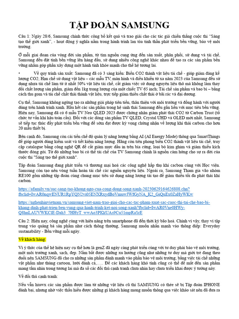 Tập Đoàn Samsung | PDF