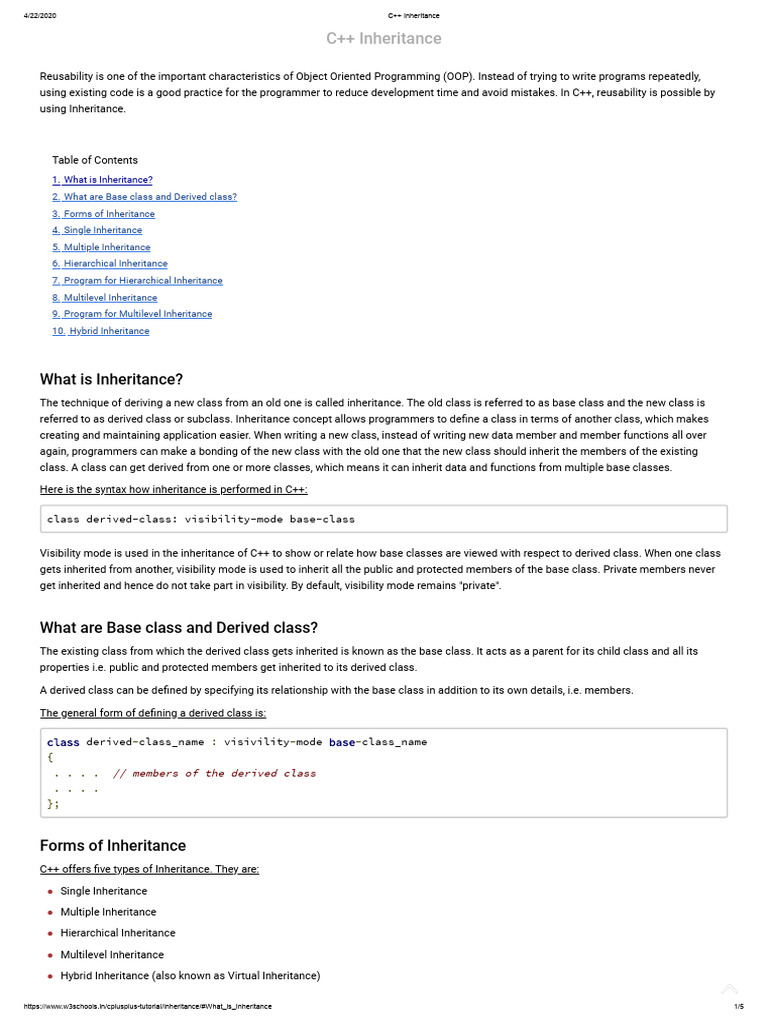 C Inheritance | PDF | Inheritance (Object Oriented Programming) | Class ...