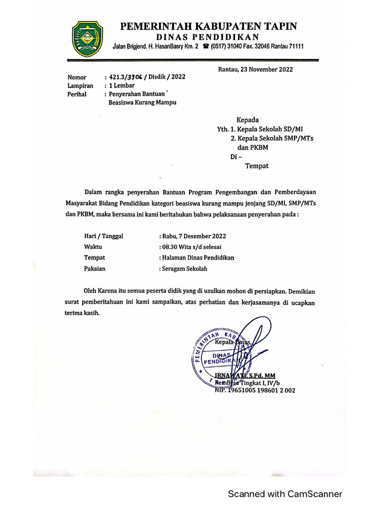 Surat Penyerahan CSR | PDF