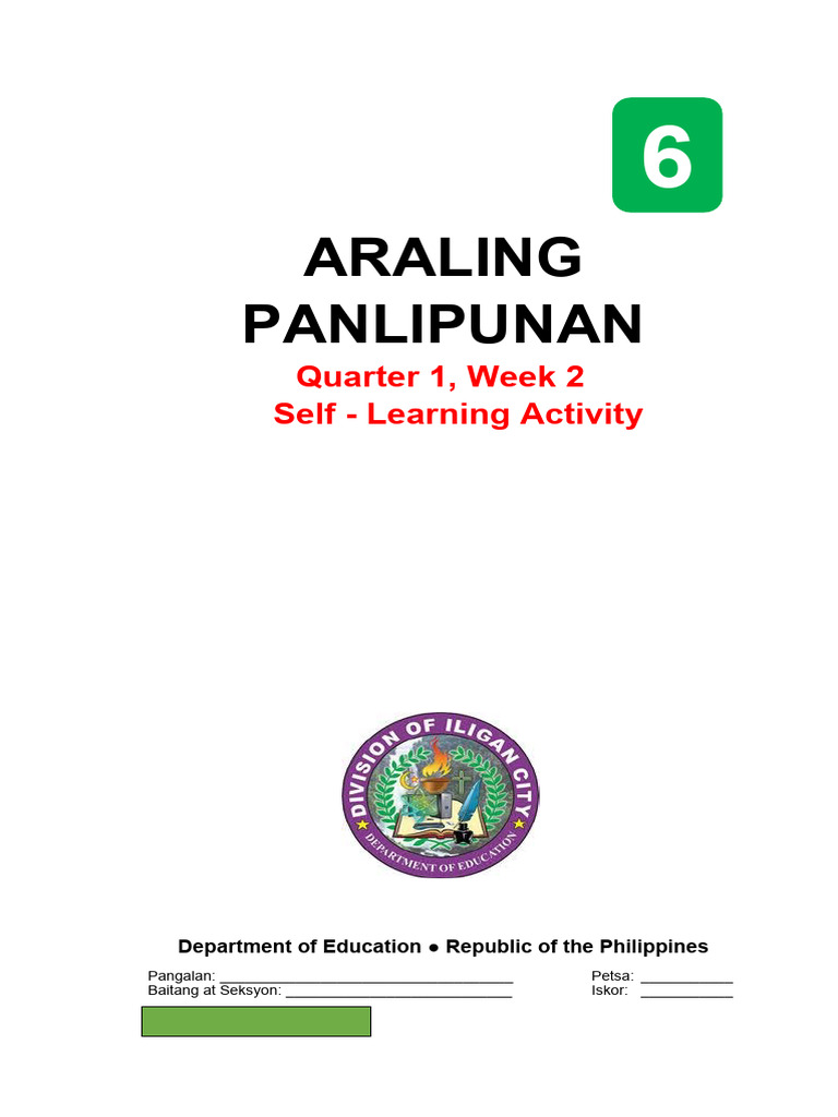 Araling Panlipunan Vi Las Week 2 8 | PDF