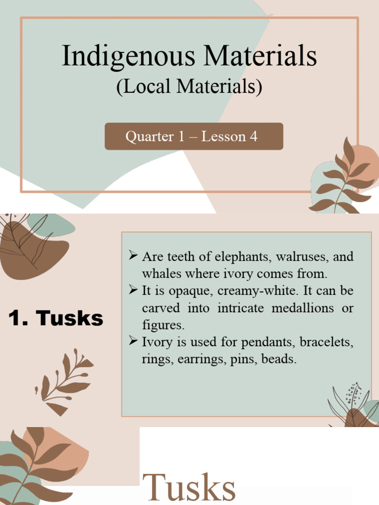 Indigenous Materials | PDF | Science & Mathematics
