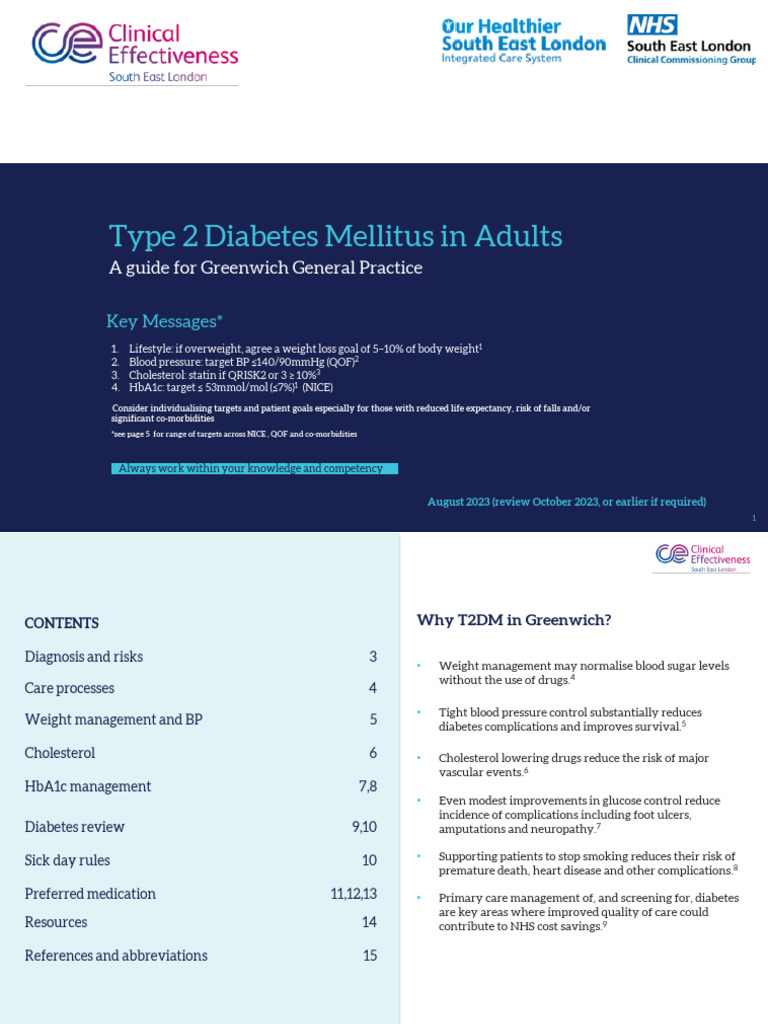 Type 2 Diabetes Management Guidelines | PDF | Diabetes | Statin