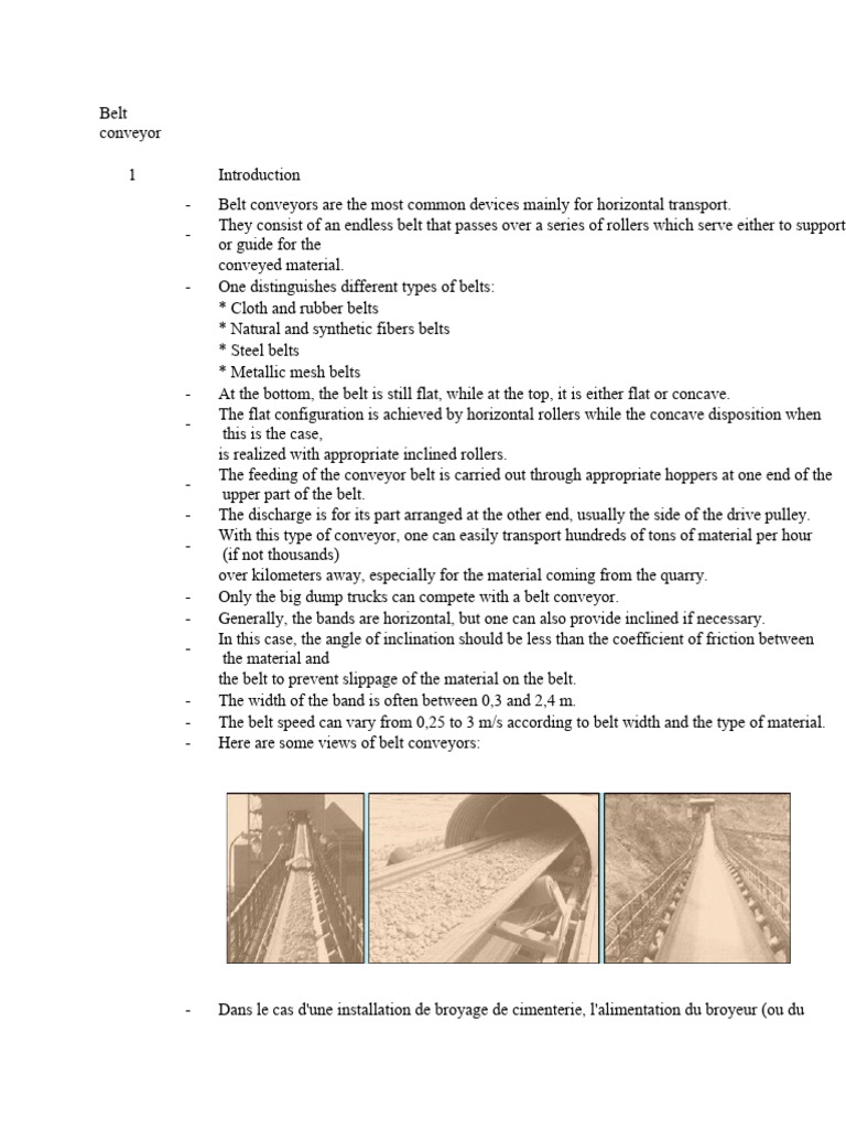 CGO-Belt Conveyor | PDF | Belt (Mechanical) | Mechanical Engineering