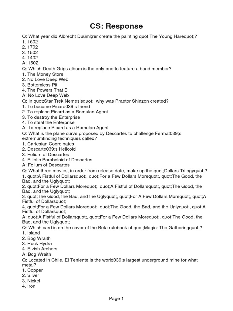 CS232 Review 1 | PDF