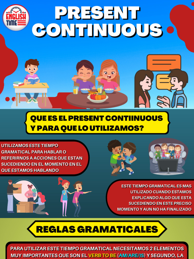 Present Continuous (Presentation) | PDF | Lingüística | Idiomas