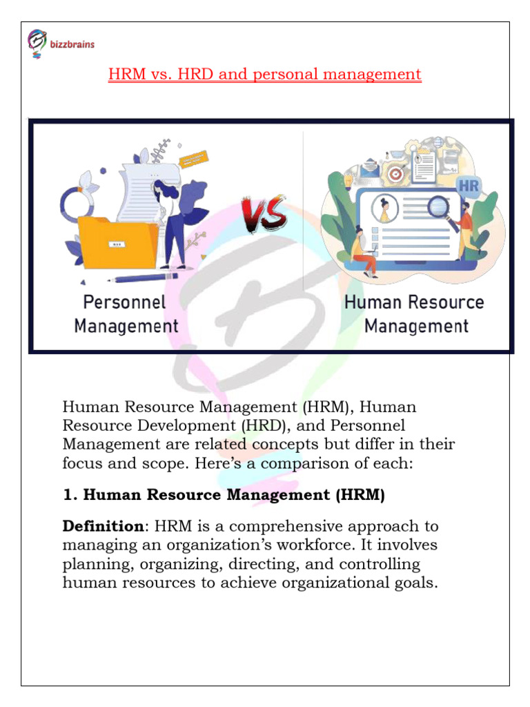 HRM Vs | PDF | Human Resource Management | Social Psychology