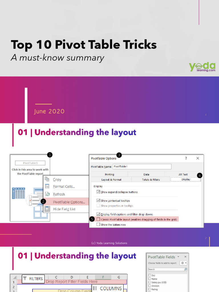 Top 10 Pivot Table Tricks | PDF | Microsoft Excel | Human Resource ...