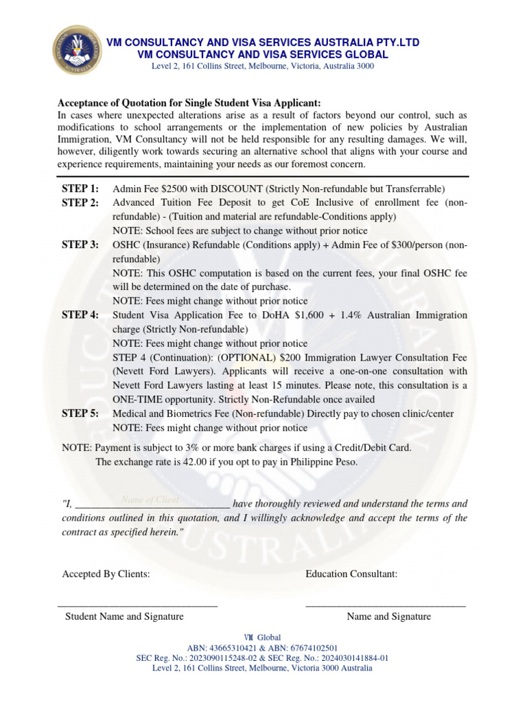 2024 Acknowledgement of Quotation - SOLO | PDF | Visa Inc. | Credit Card