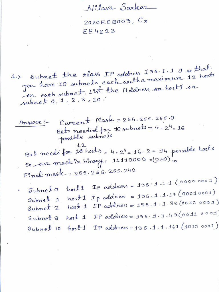 Subnetting Guide for IP Addresses | PDF | Internet Protocols | Network Layer Protocols