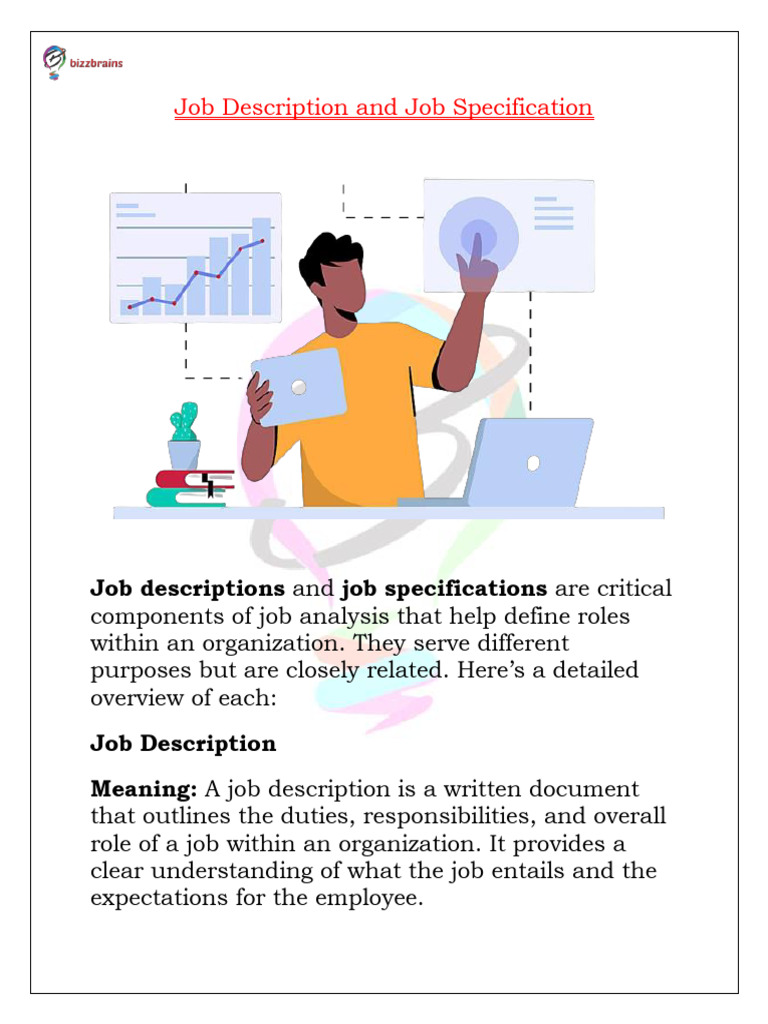 Job Description and Job Specification | PDF | Marketing | Cognition