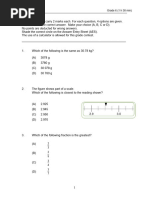 SASMO Sample Questions by Grade | PDF | Mathematics | Statistics