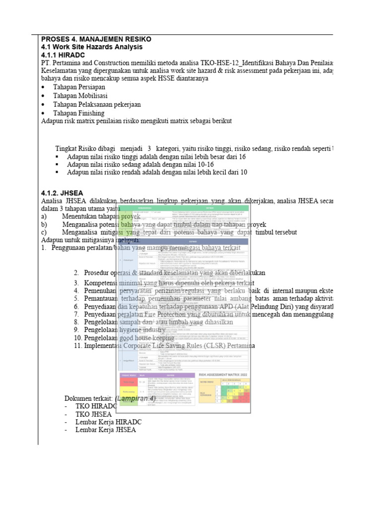 Contoh Hse Plan | PDF