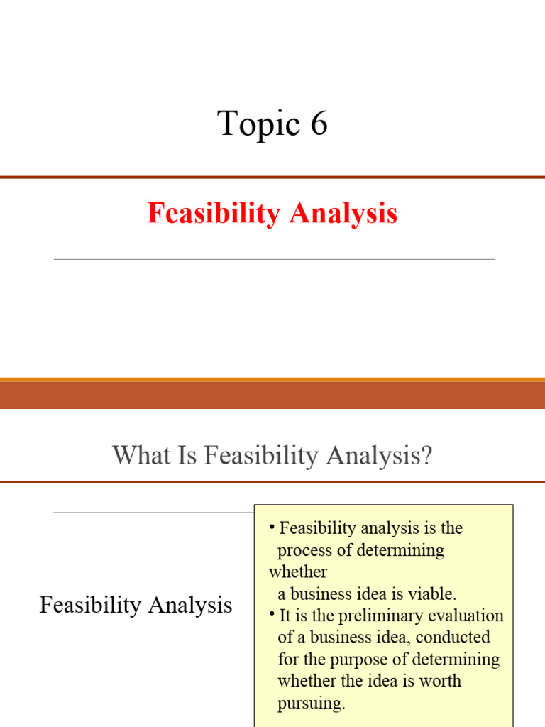 Topic-3-Feasibility-analysis | PDF | Cost Of Living | Feasibility Study