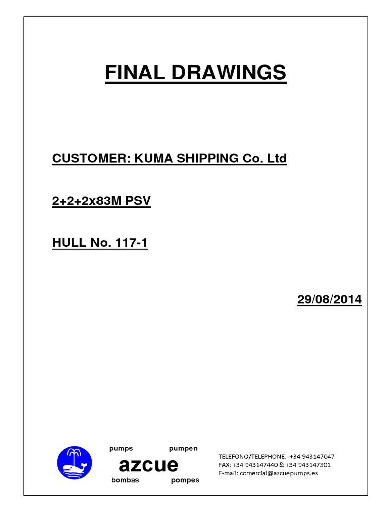 Azcue Pumps Final Drawings | PDF | Pump | Viscosity