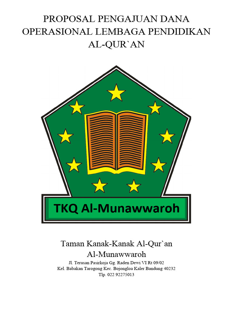 Proposal Pengajuan Dana BOP TPQ | PDF