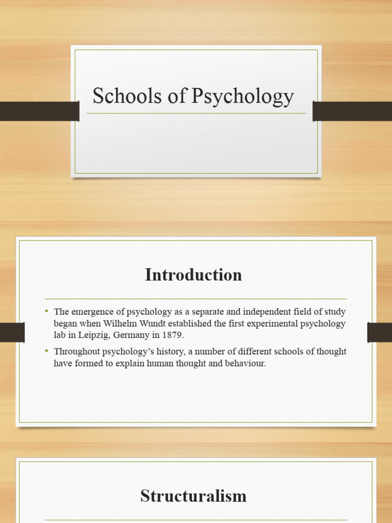 Key Schools of Psychology Explained | PDF