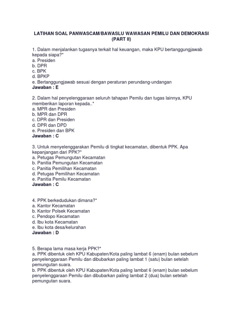 Latihan Soal II | PDF