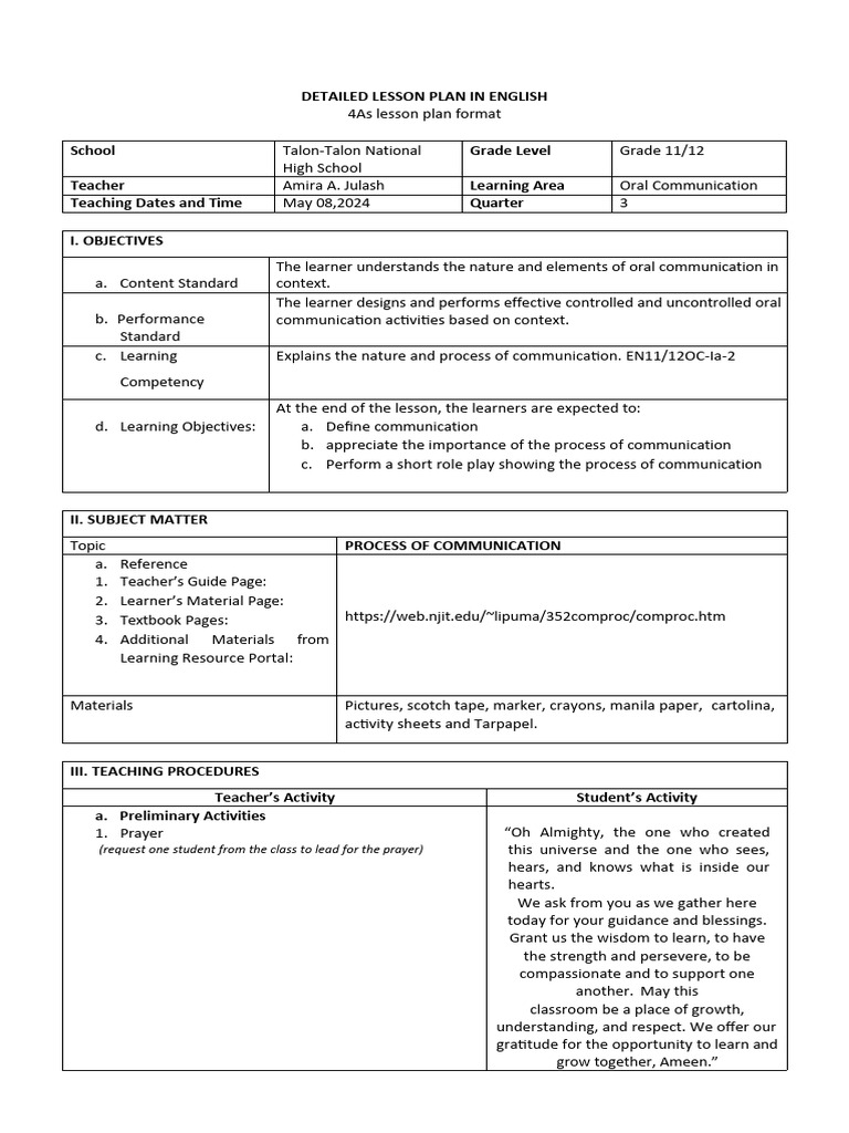 LP SHS FINAL Na 1 | PDF | Communication | Information