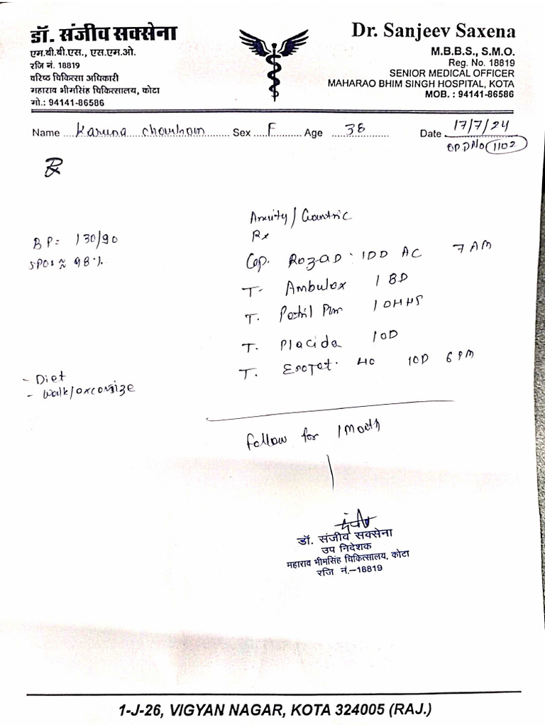 Doctor Prescription Sample | PDF