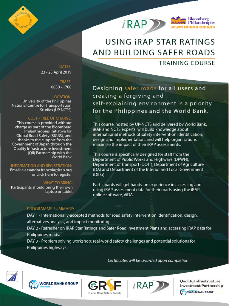 Using IRAP Star Ratings and Building Safer Roads April Workshop | PDF ...