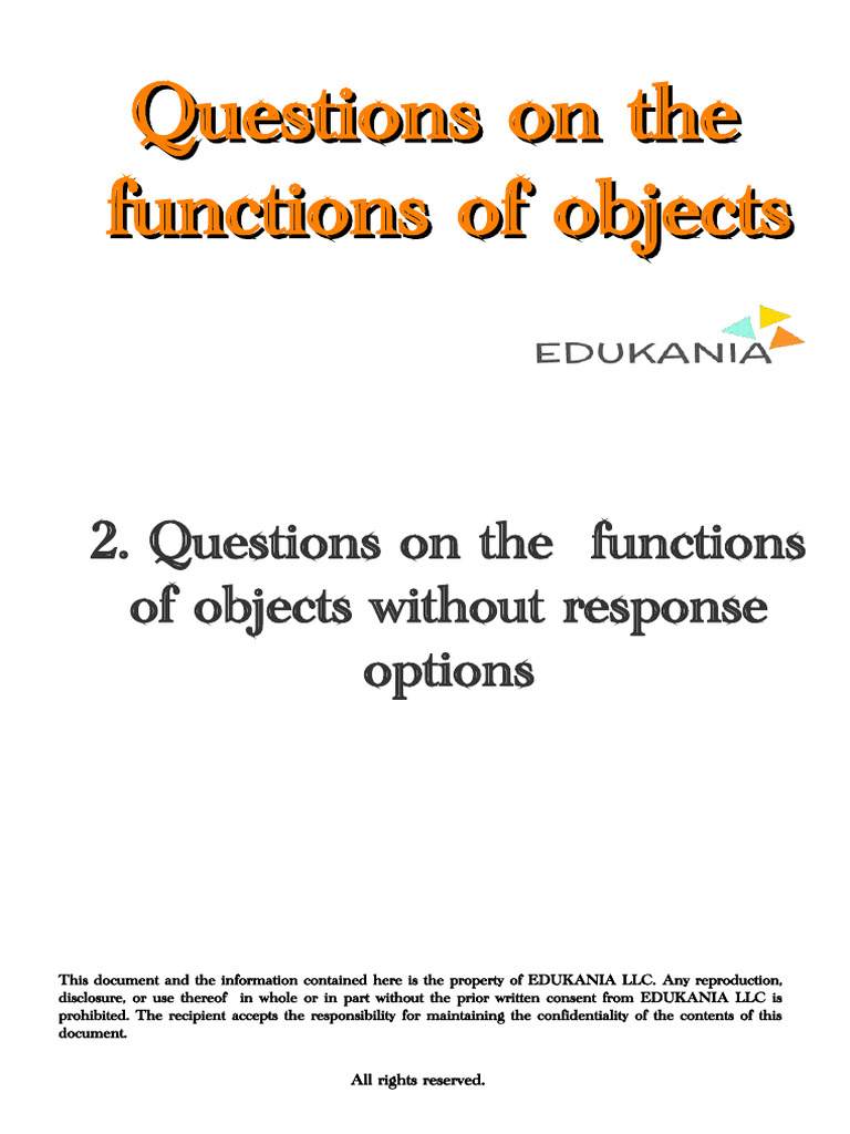 Object Function Questions for Therapy | PDF | Social Science | Foreign ...