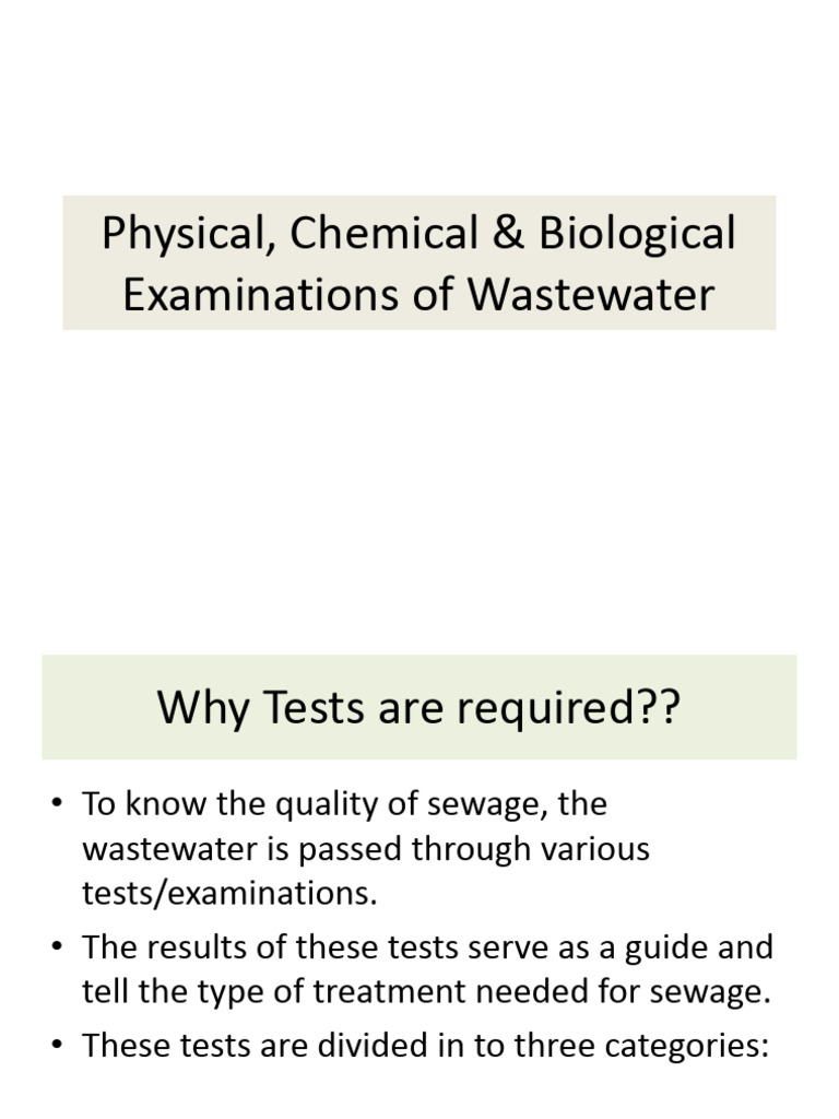 5 - Wastewater Examinations and Sampling Techniques | PDF | Sewage ...