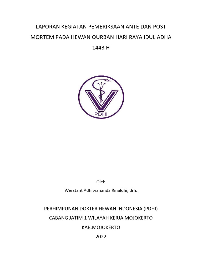Laporan Ante Mortem Dan Post Mortem Werstant | PDF | Sains & Matematika