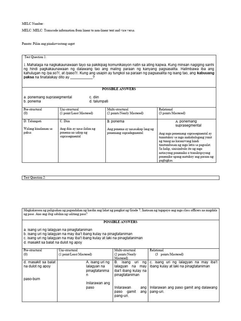 Filipino 7 3rd Quarter | PDF