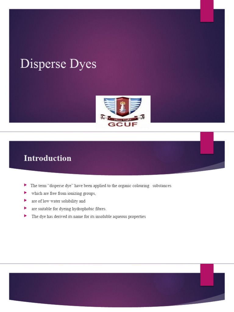 Disperse Dyes-1 | PDF | Dye | Dyeing