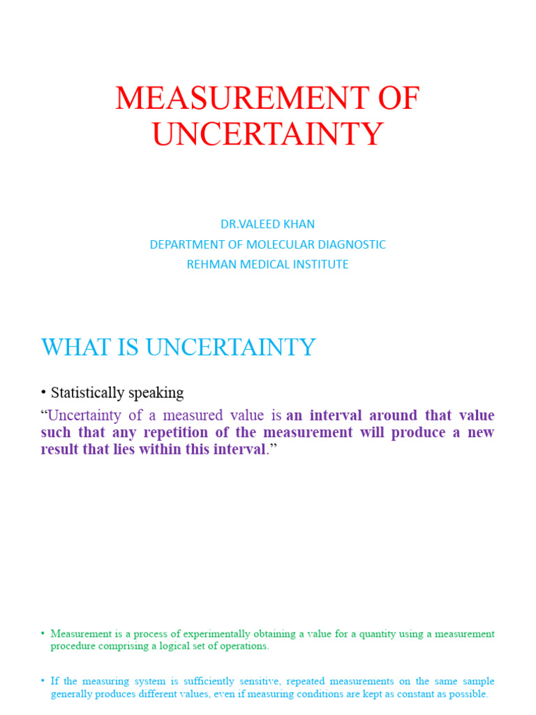 Measurement of Uncertainty | PDF | Standard Deviation | Accuracy And ...