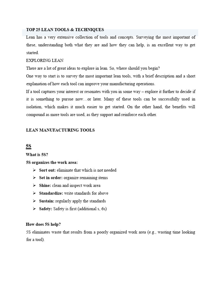 Lean Production | PDF | Lean Manufacturing | Performance Indicator