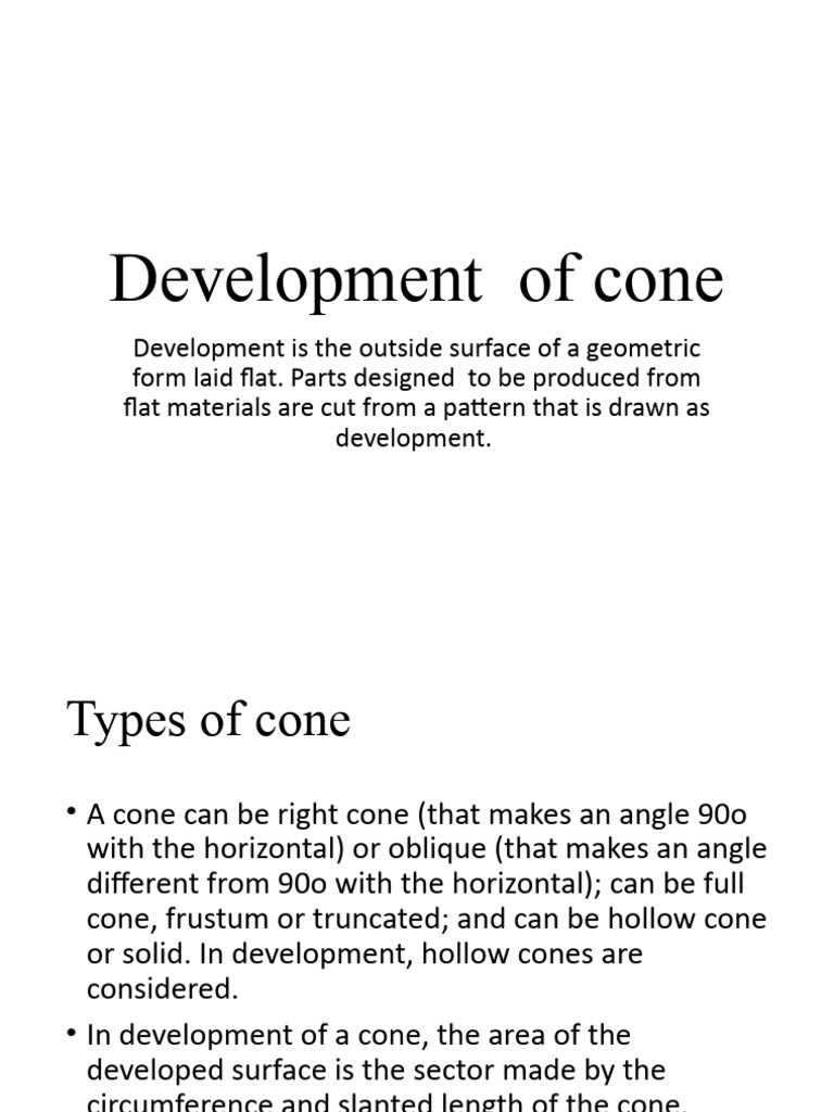 Development of Cone (2) | PDF