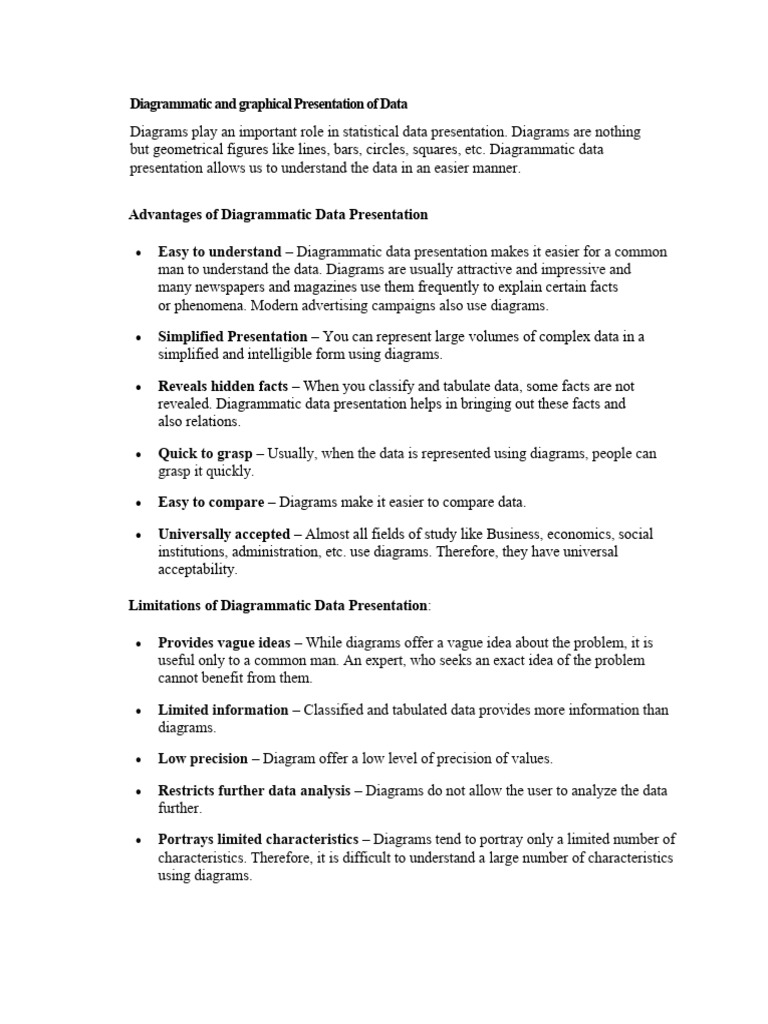Diagrammatic and Graphical Presentation of Data | PDF | Histogram ...