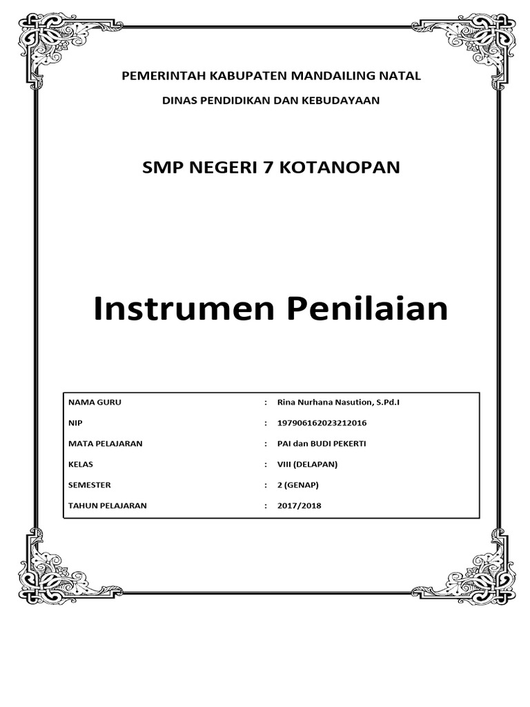 Instrumen SMPP (Repaired) | PDF | Karier & Perkembangan