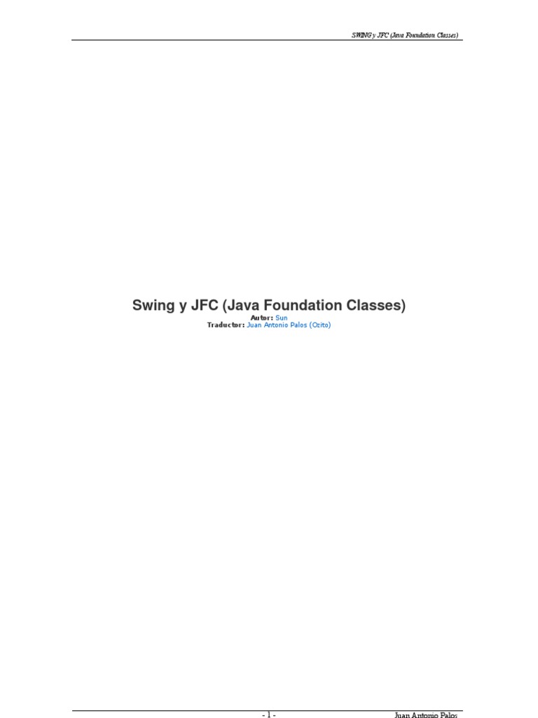 Manual JAVA Swing | PDF | Java (lenguaje de programación) | Programa de computadora