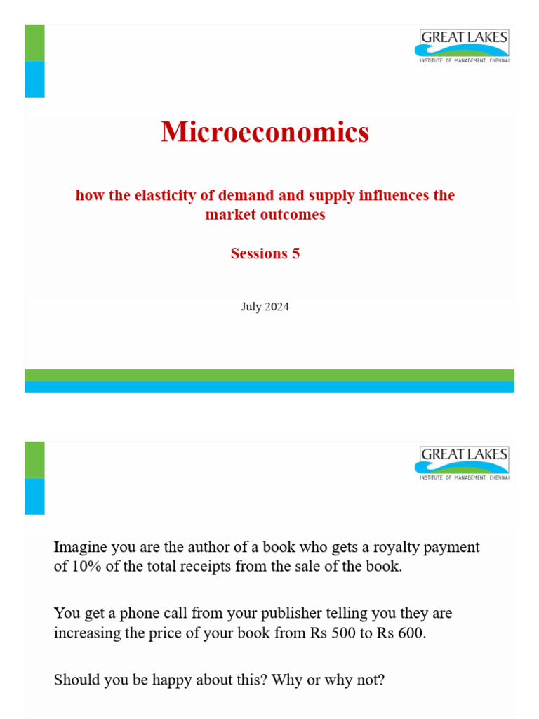 Micro Eco 5 | PDF | Demand | Elasticity (Economics)