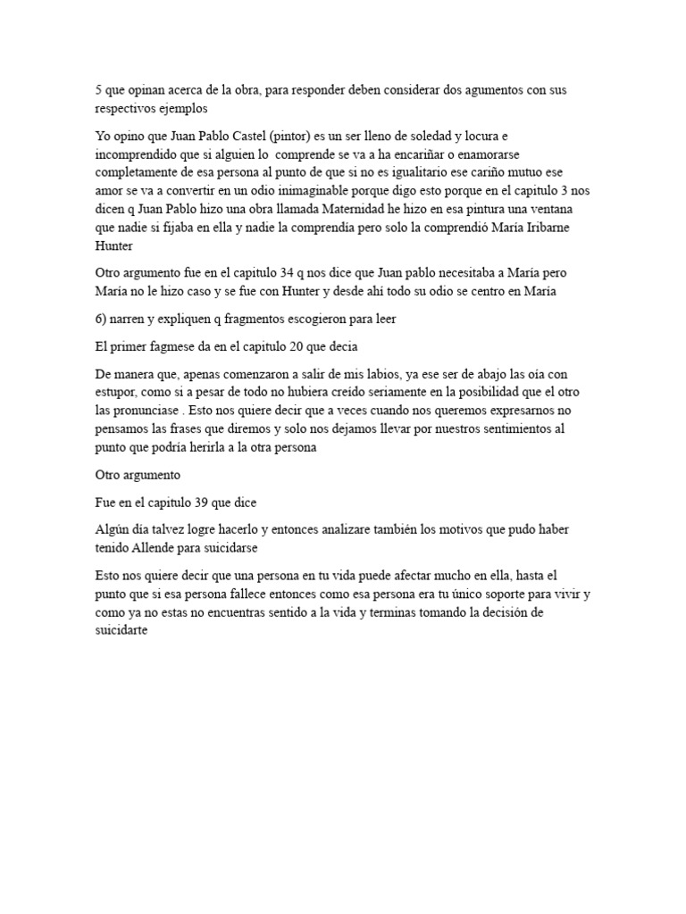 Análisis de Juan Pablo Castel en "El túnel" | PDF