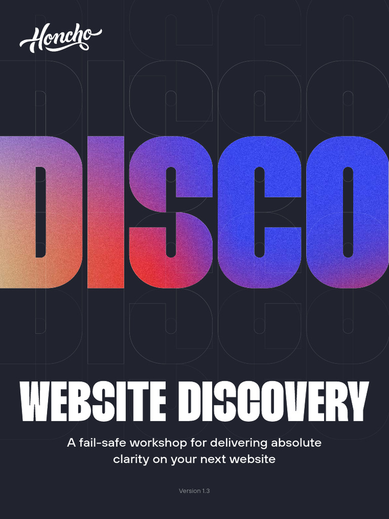 Honcho Website Discovery Workbook V1.3 | PDF | World Wide Web | Internet & Web