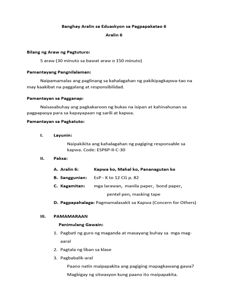 Banghay Aralin Group Masigla | PDF