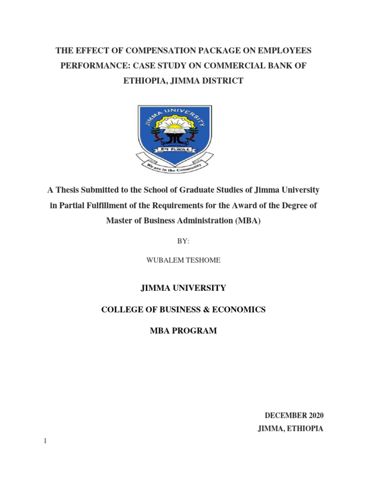 Wubalem Teshome - Jimma Campus | PDF | Compensation And Benefits ...