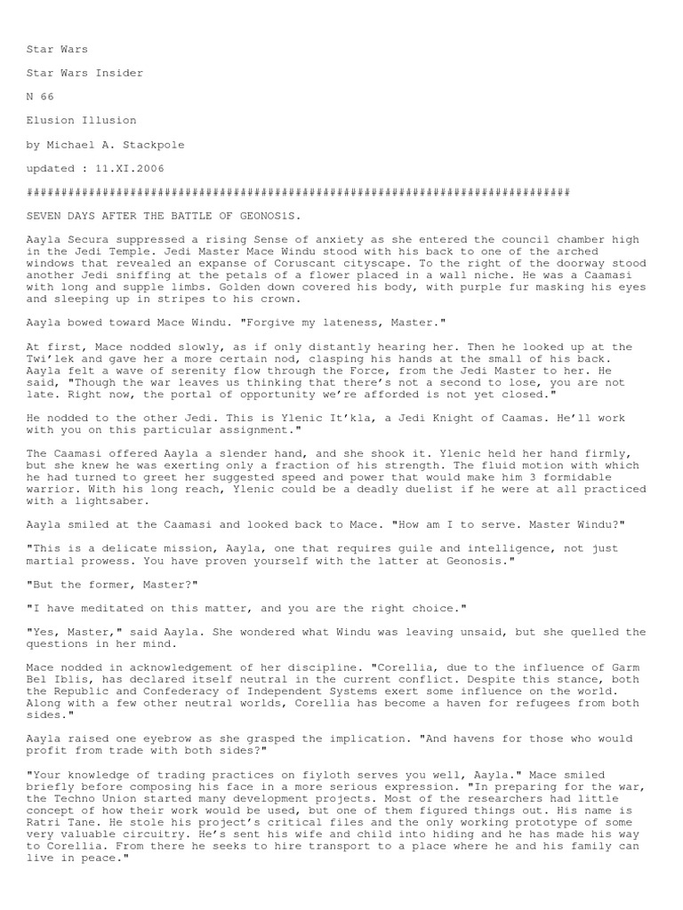 Insider Magazine 66 - Elusion Illusion | PDF | Jedi